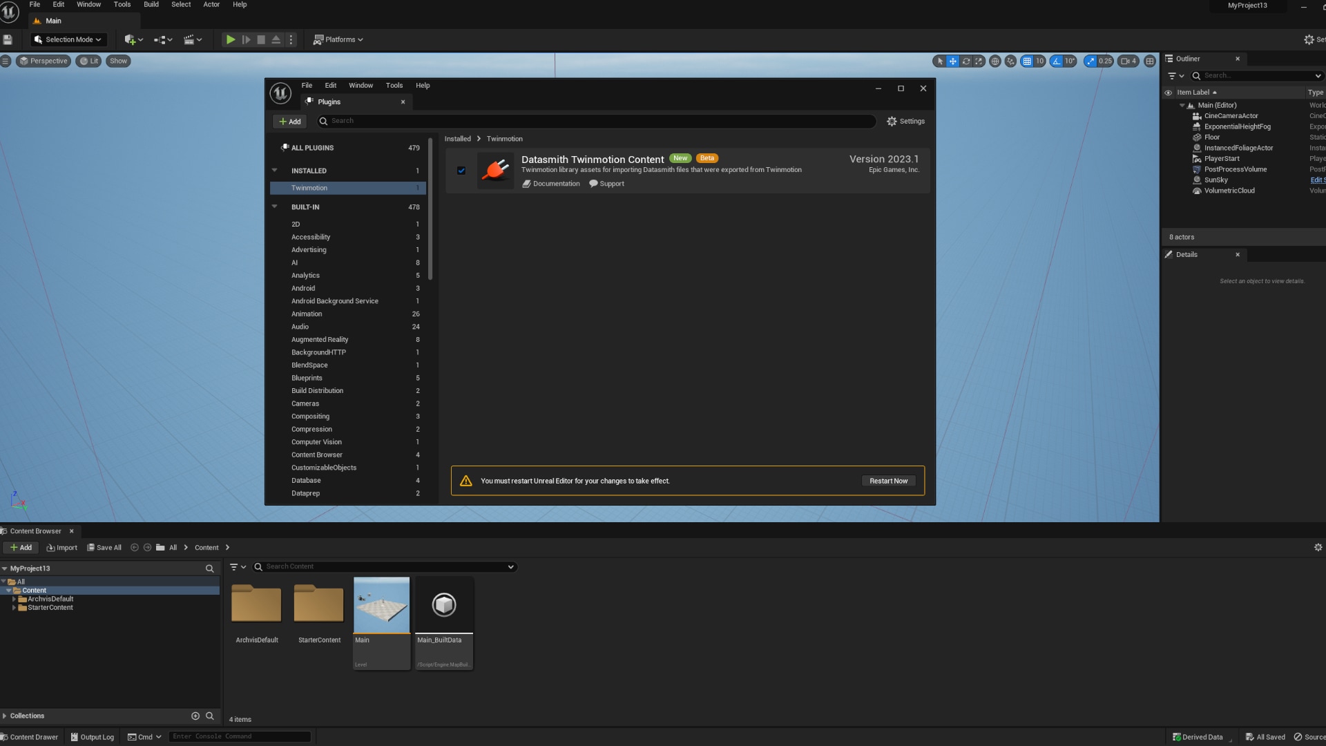 [sunset] Datasmith Twinmotion Content For Unreal Engine Beta In Code Plugins Ue Marketplace