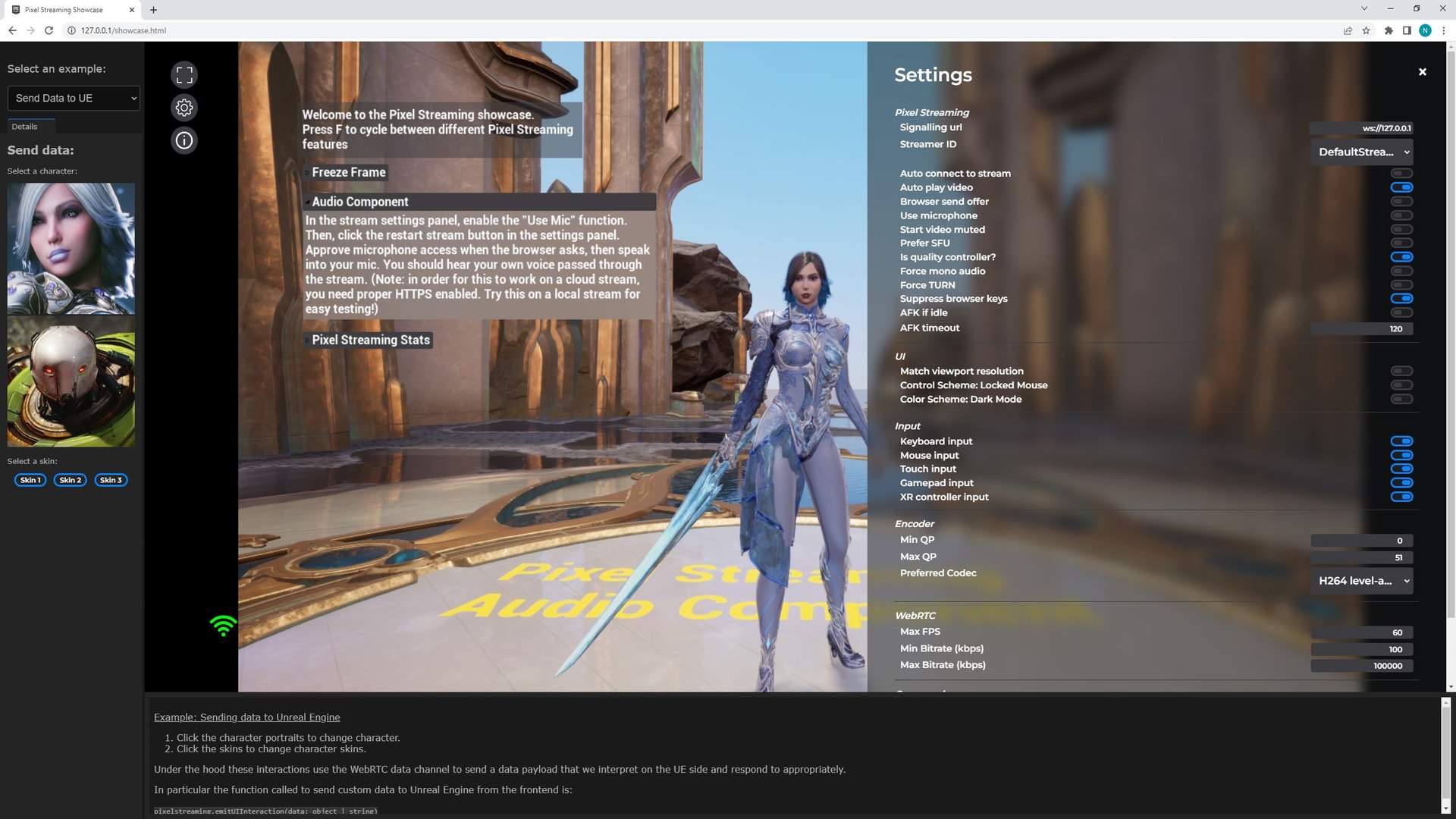 Pixel Streaming Demo in UE Feature Samples - UE Marketplace