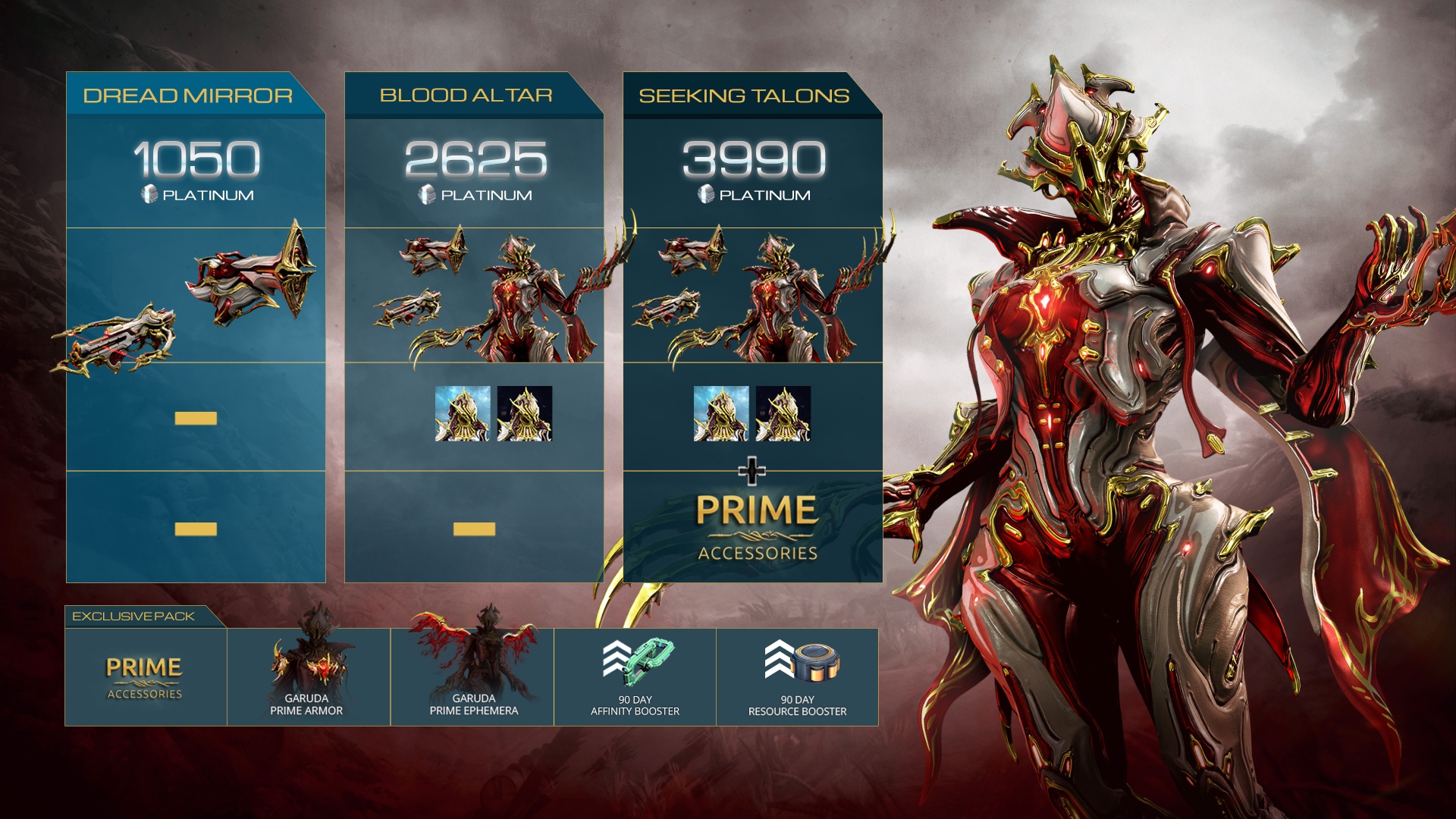 Warframe: Garuda Prime Access: Blood Altar Pack – Epic Games Store