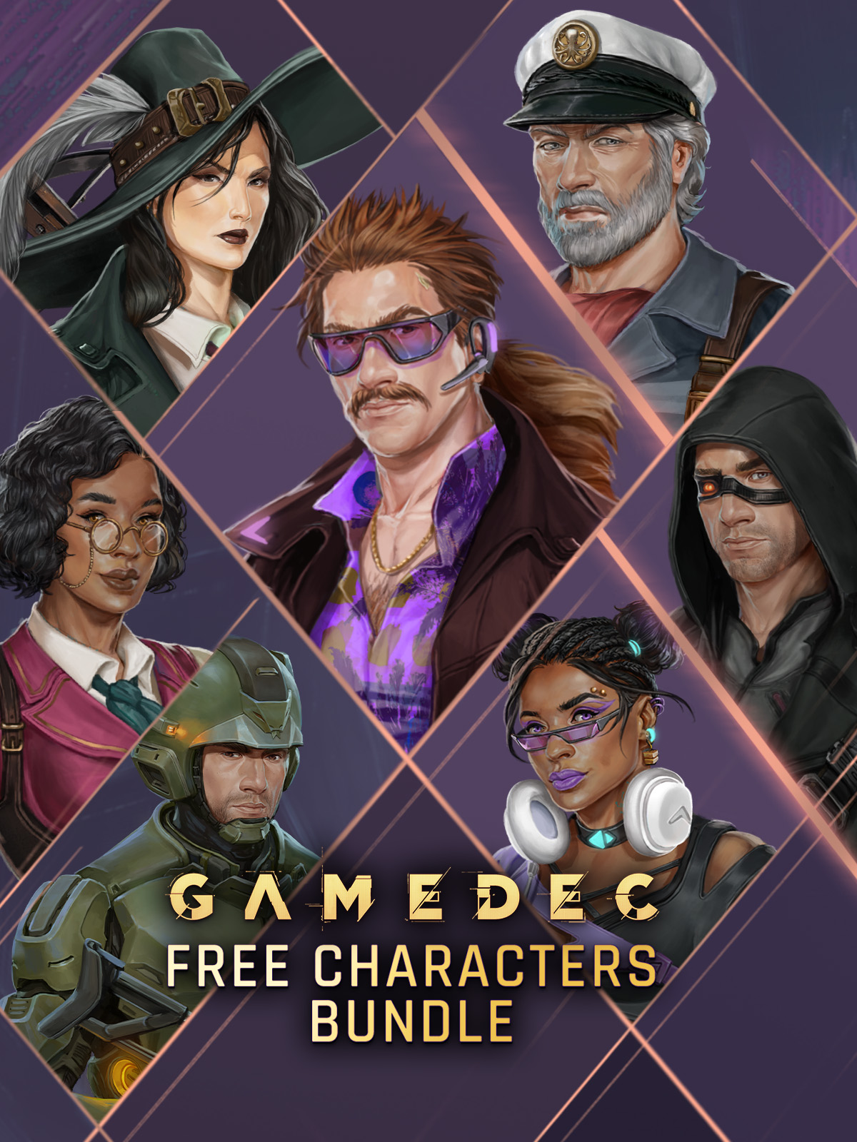 免费游玩 《Gamedec》Definitive Edition - Characters Bundle - Epic游戏商城