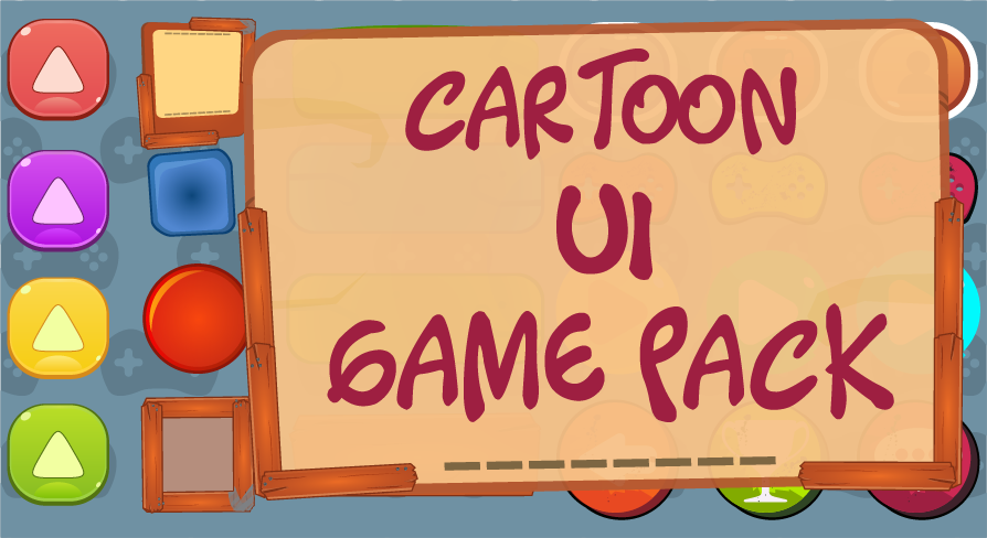 Cartoon UI Game Pack in 2D Assets - UE Marketplace