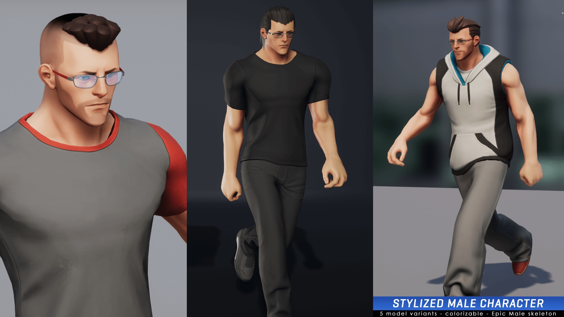 Stylized Action Adventure Male + Customization in Characters - UE ...