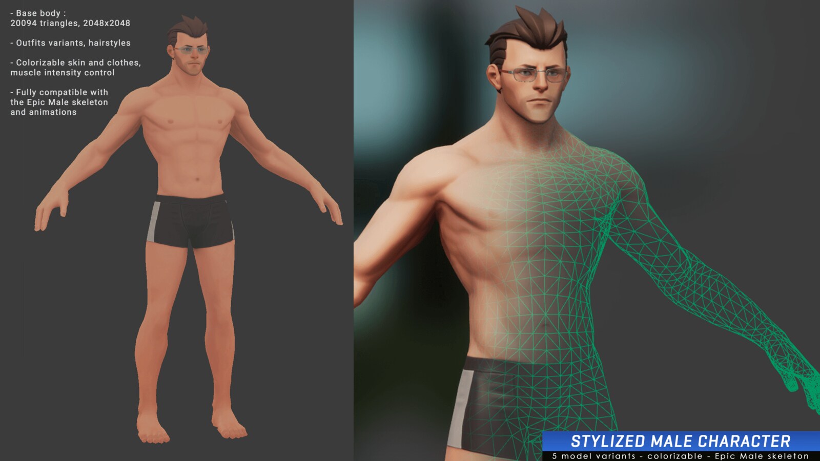 Stylized Action Adventure Male + Customization in Characters - UE ...