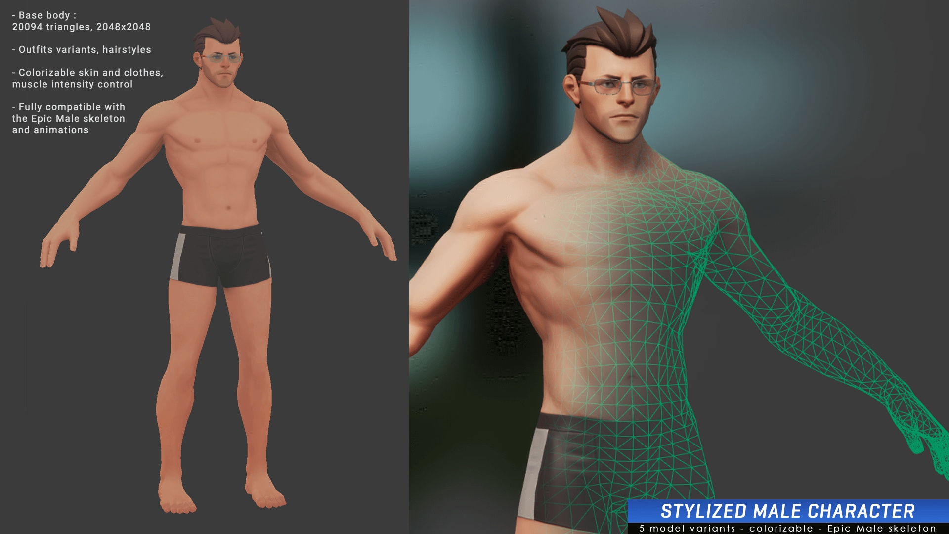 Stylized Action Adventure Male + Customization in Characters - UE ...