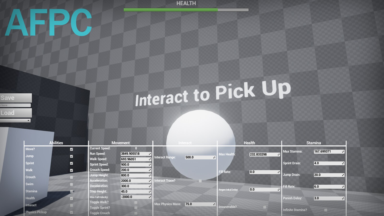 Advanced First Person Character in Blueprints - UE Marketplace
