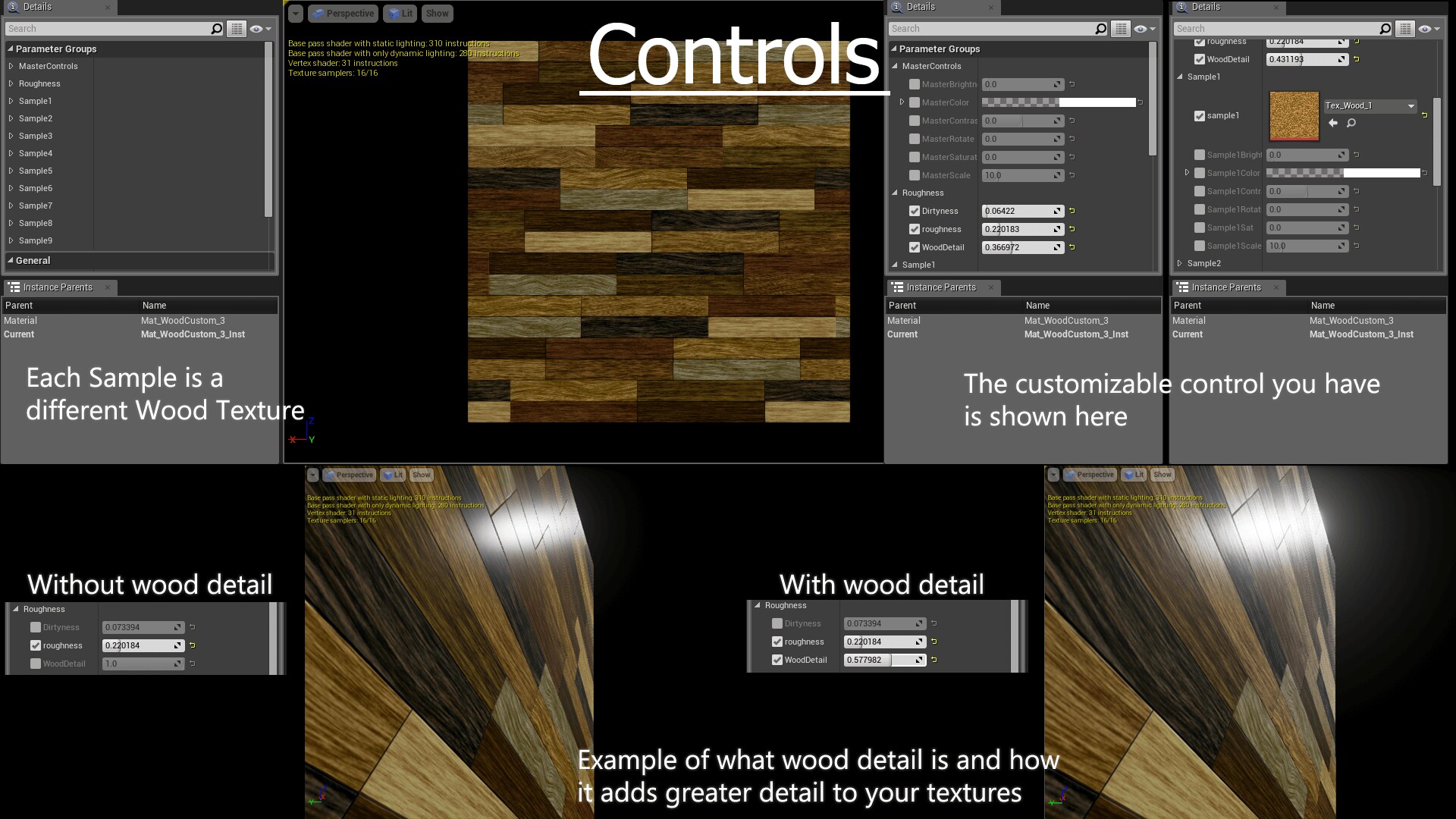 Customizable Wood Floor Pack in Materials - UE Marketplace