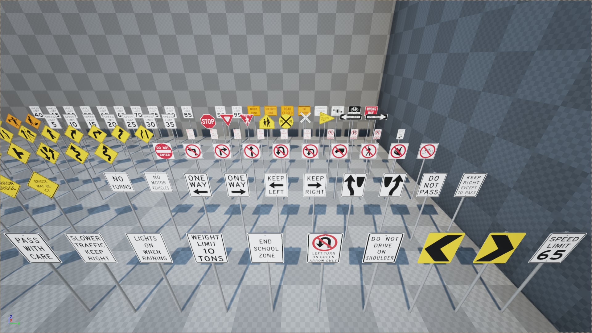 Destructible Road Signs in Props - UE Marketplace