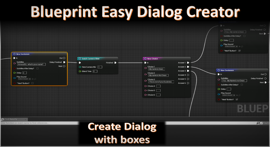 Easy Dialog Creator in Blueprints - UE Marketplace