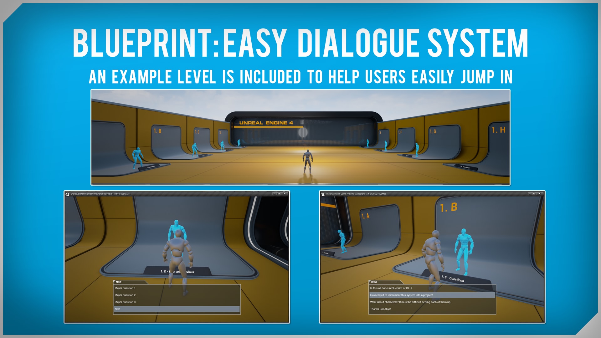 BP: Easy Dialog System (BEDS), 카테고리 블루프린트 - UE 마켓플레이스