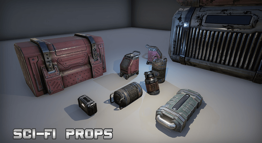 Futuristic Sci Fi Props in Props - UE Marketplace