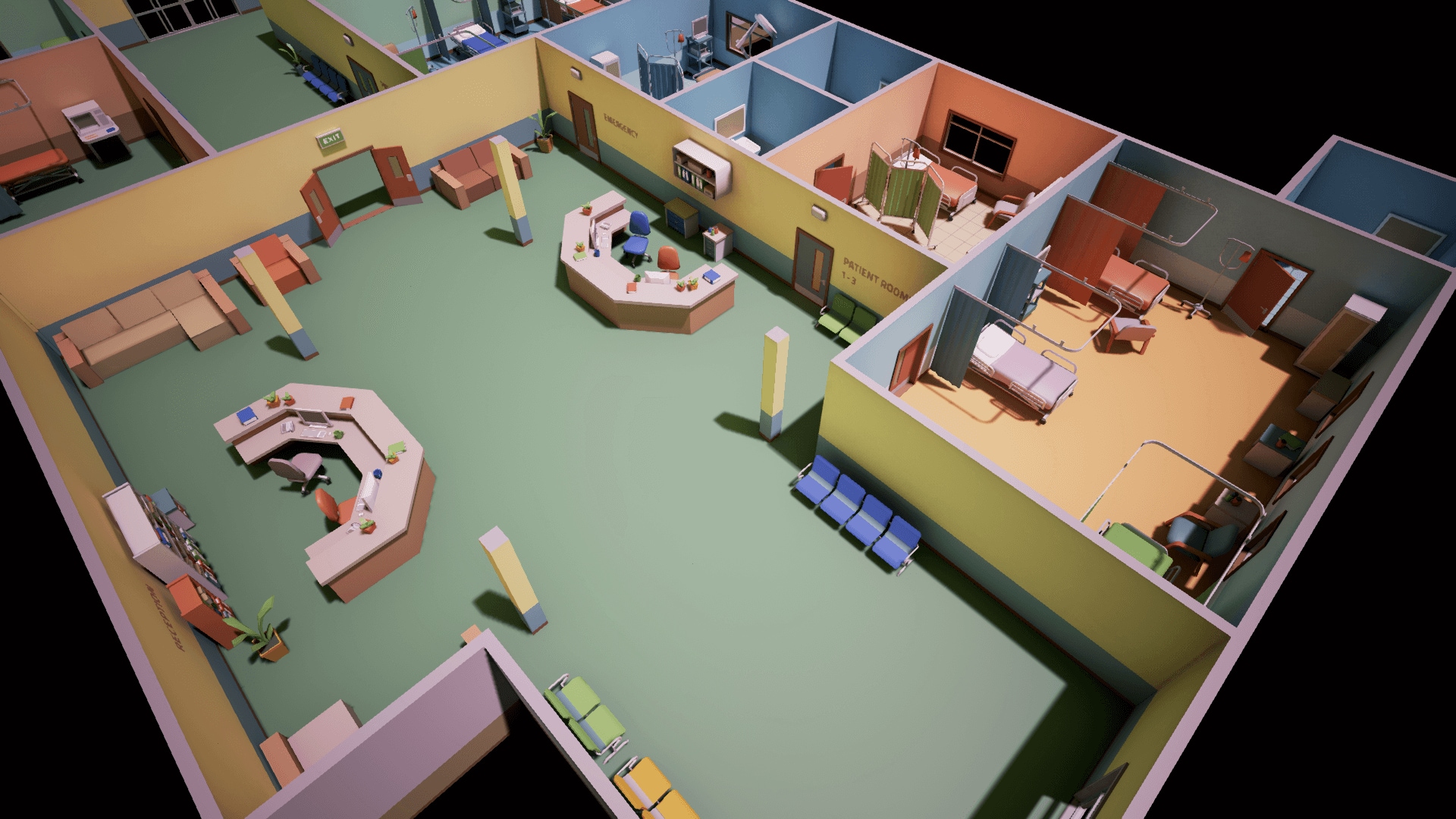 Hospital Lowpoly in Environments - UE Marketplace