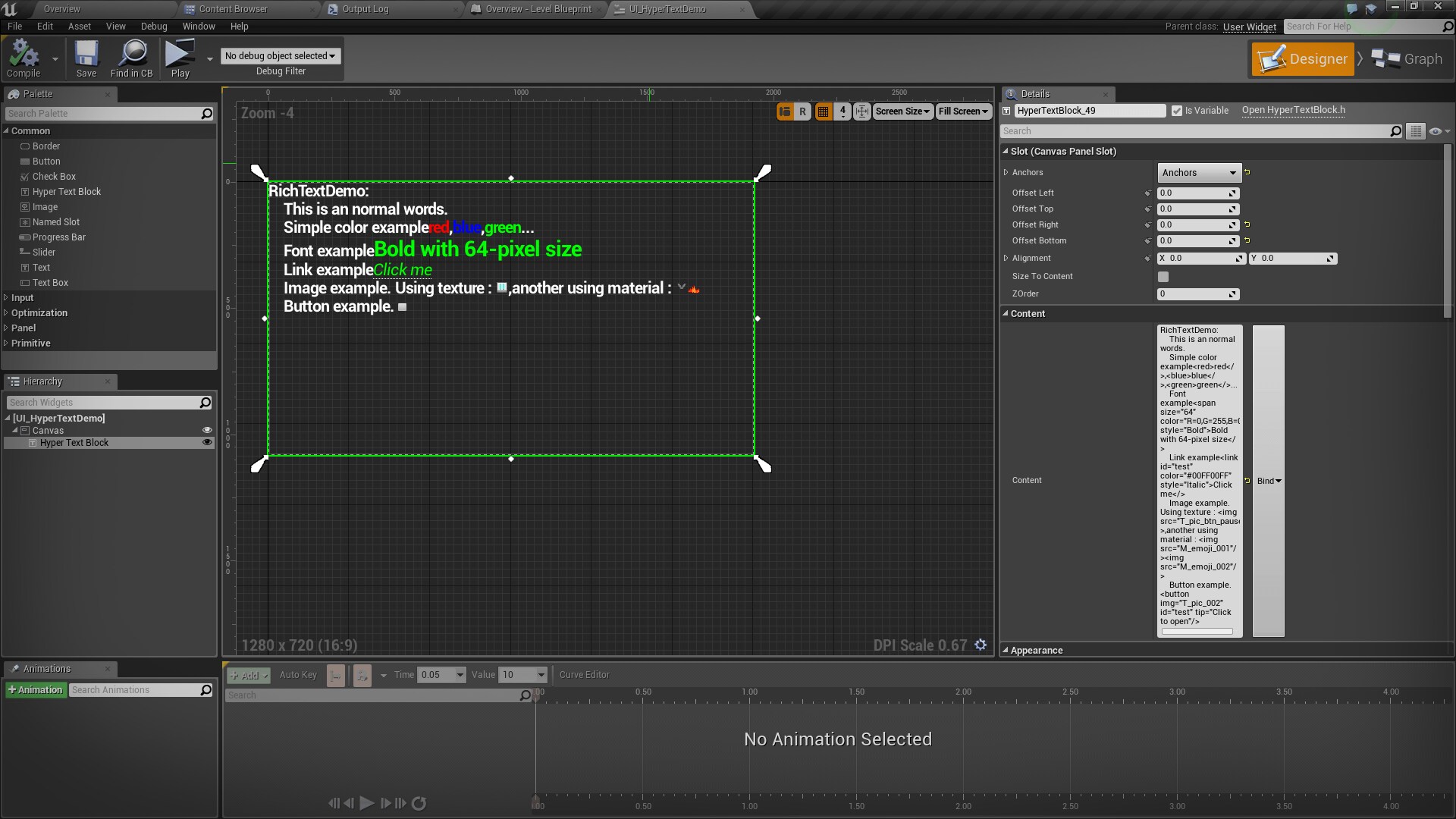 HyperTextBlock For UMG in Blueprints - UE Marketplace