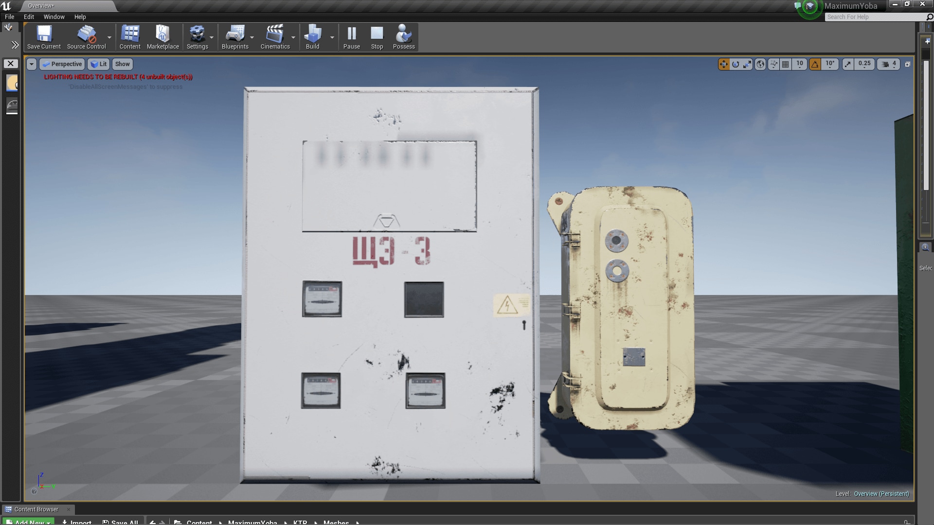 Interactive Fusebox in Props - UE Marketplace