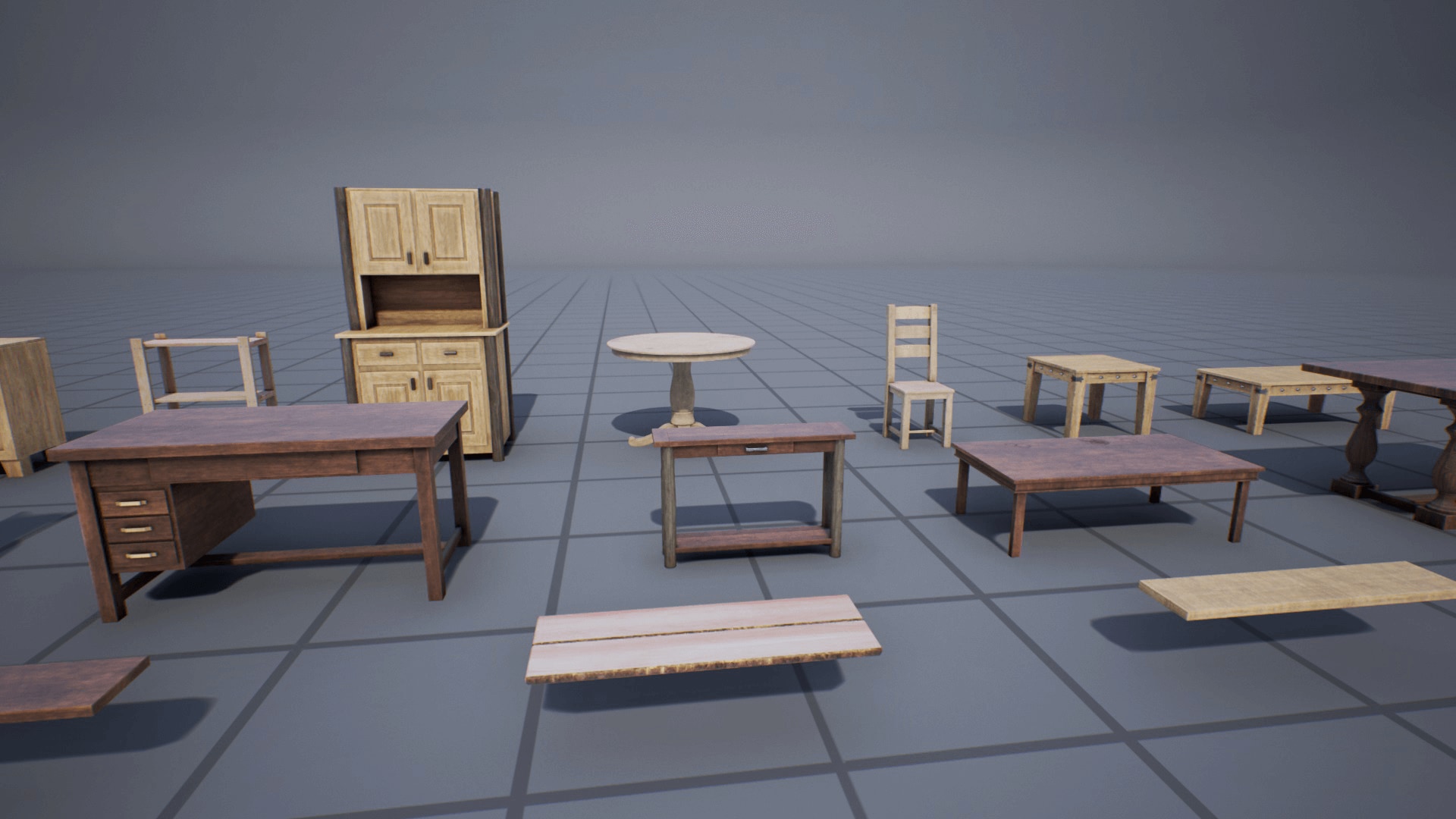 Interior Props: Wood Furniture 1 in Props - UE Marketplace