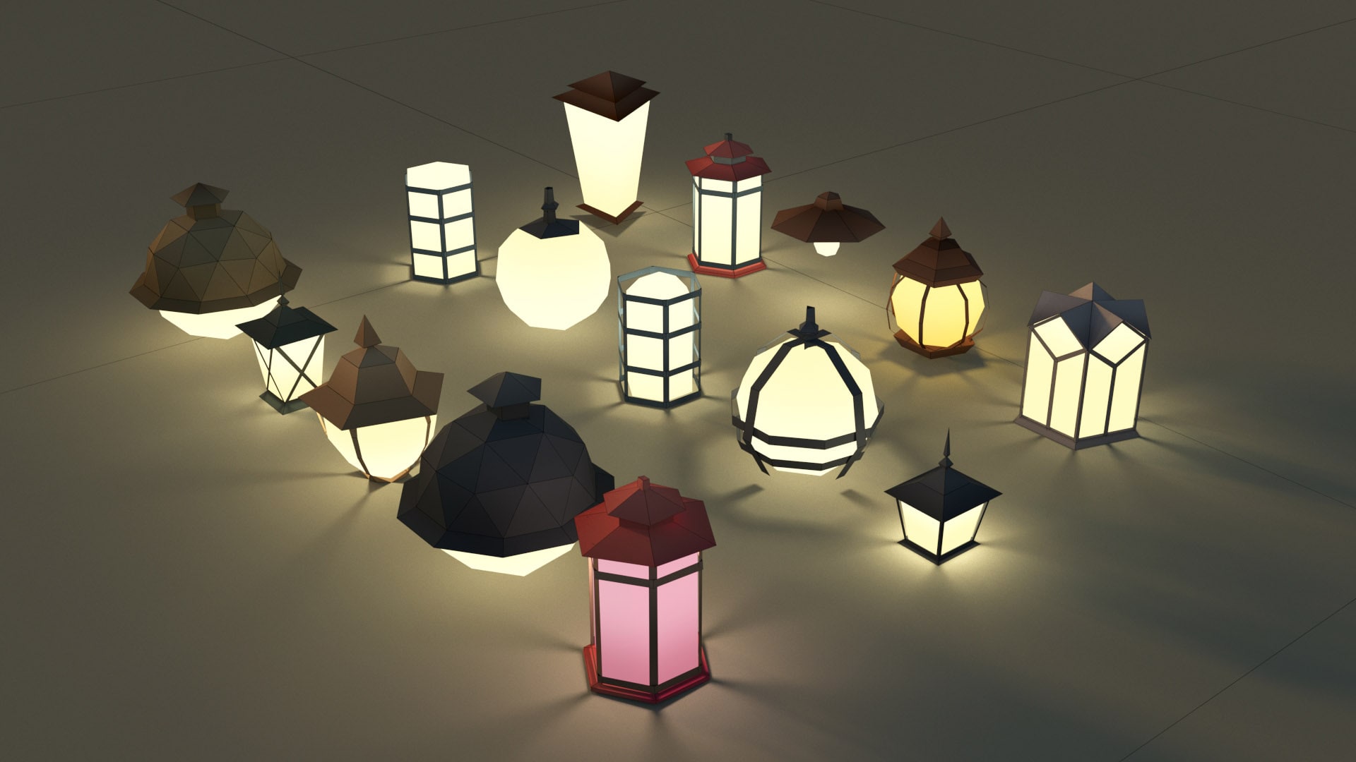 Lanterns Pack in Props - UE Marketplace