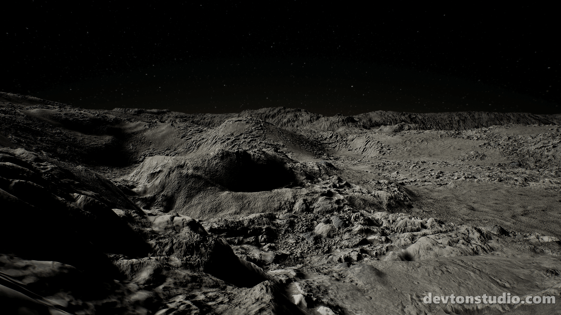 Moon Landscape by DevTon Studio in Environments - UE4 Marketplace