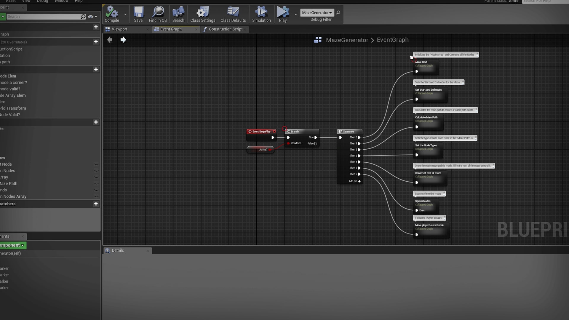 The Maze Generator in Blueprints - UE Marketplace