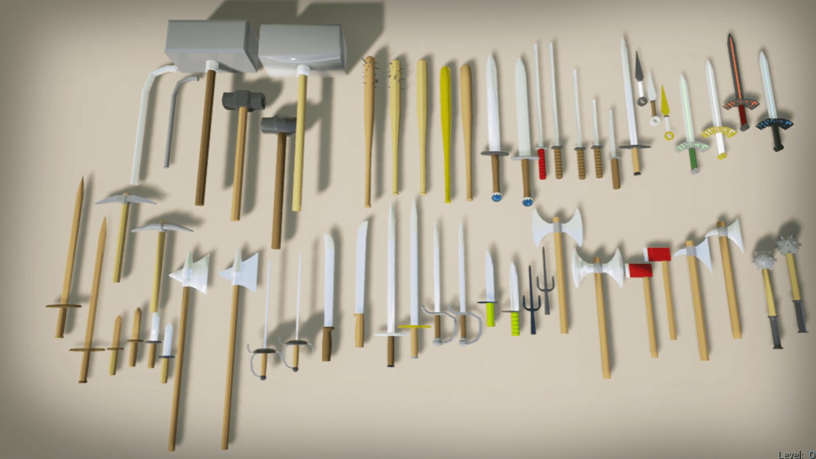 Low Poly Melee Weapons Pack By Artem in Weapons - UE Marketplace