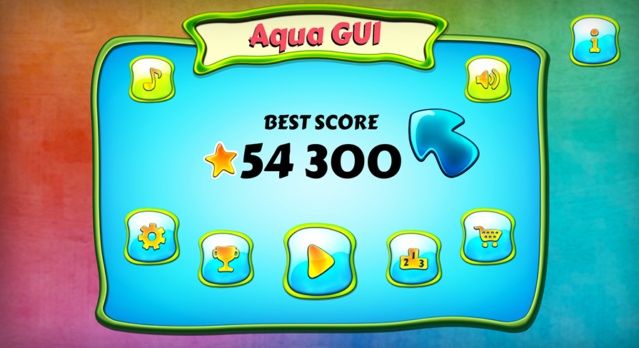 Mobile Aqua GUI in 2D Assets - UE Marketplace