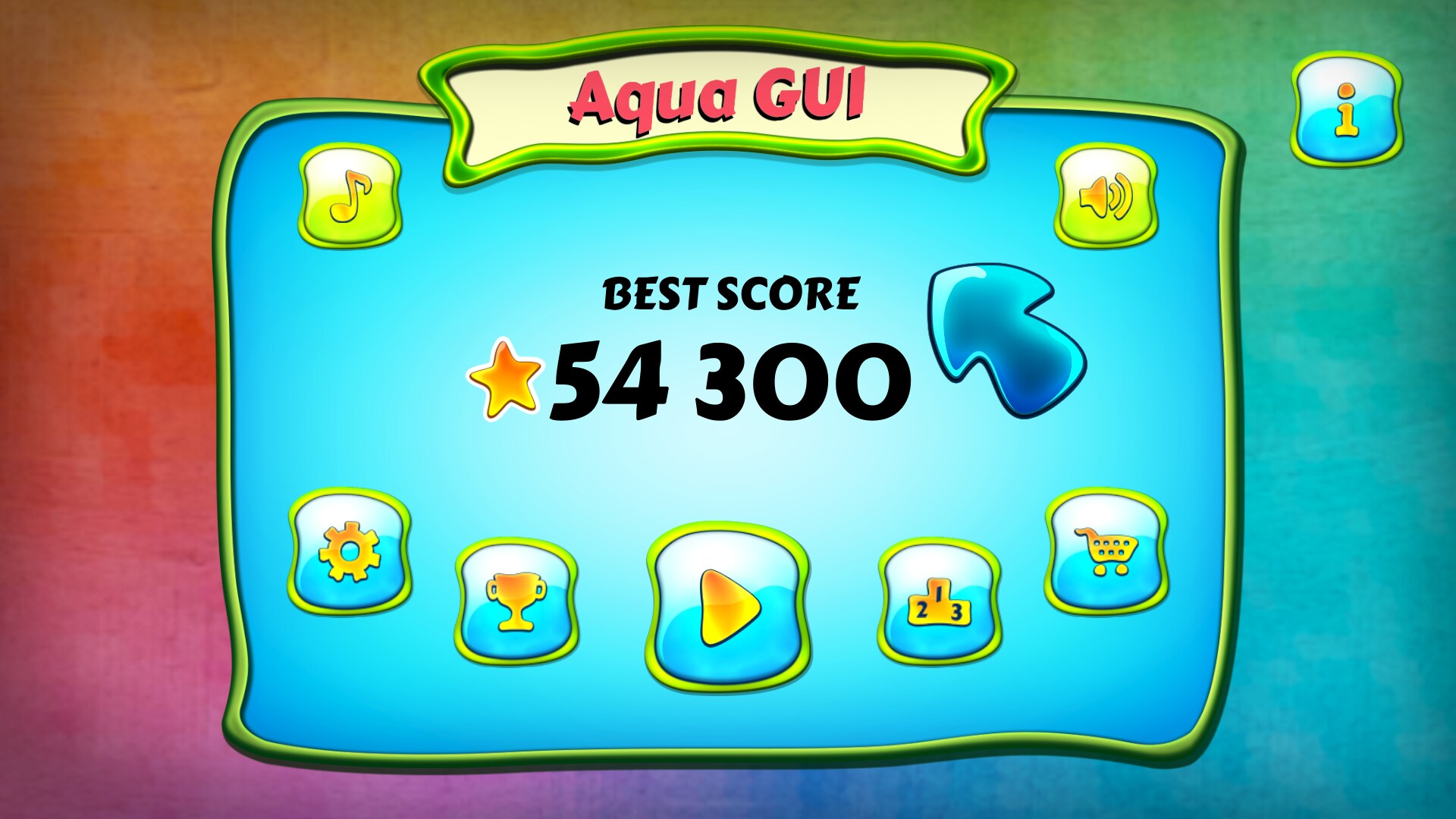 Mobile Aqua GUI in 2D Assets - UE Marketplace