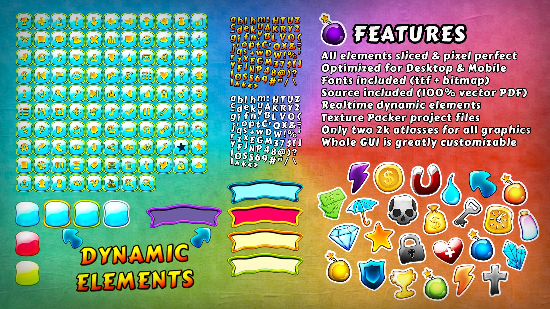 Mobile Aqua GUI in 2D Assets - UE Marketplace