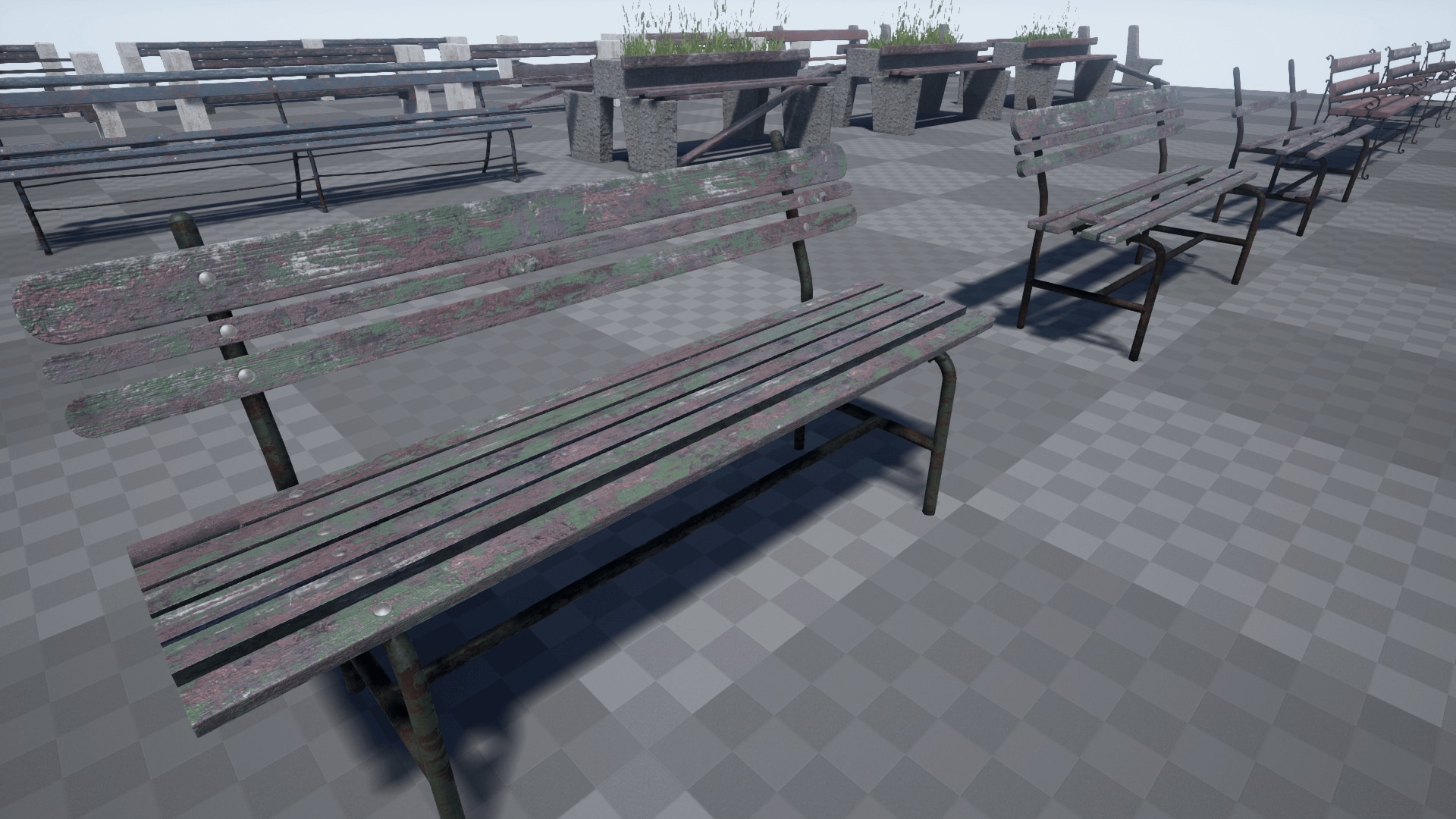 Old Bench Pack, 카테고리 소품 - UE 마켓플레이스