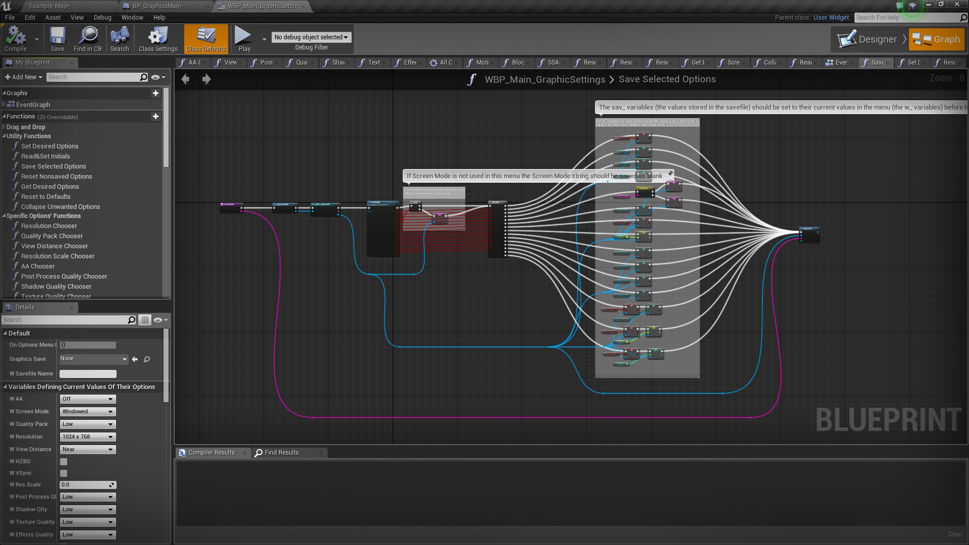 Persistent Graphics Menu in Blueprints - UE Marketplace