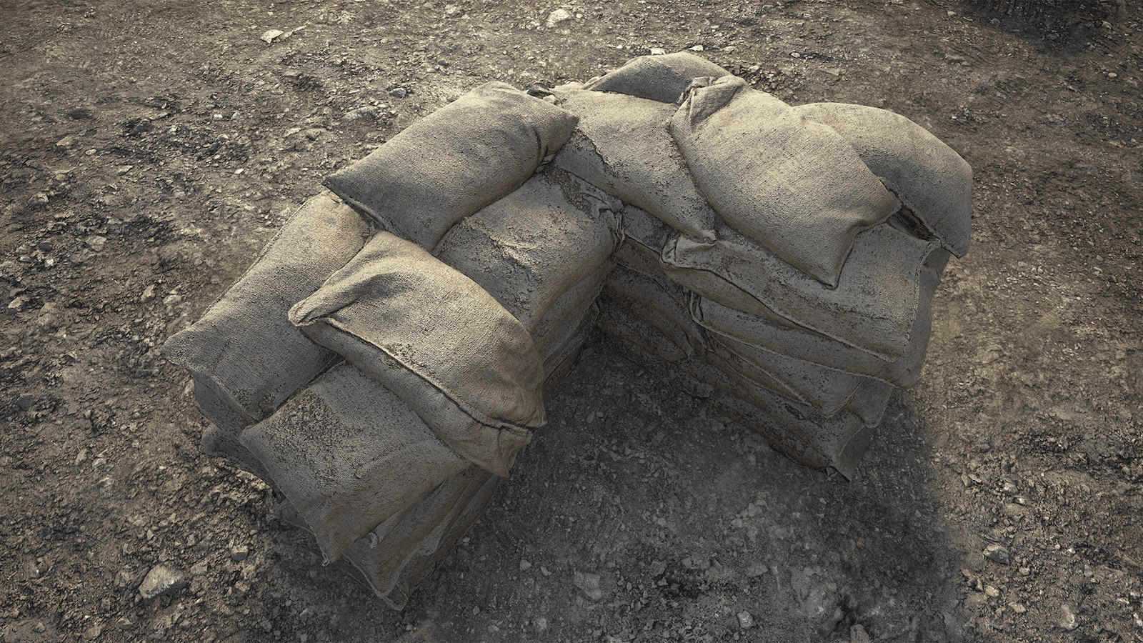 Sandbag Walls in Props - UE Marketplace