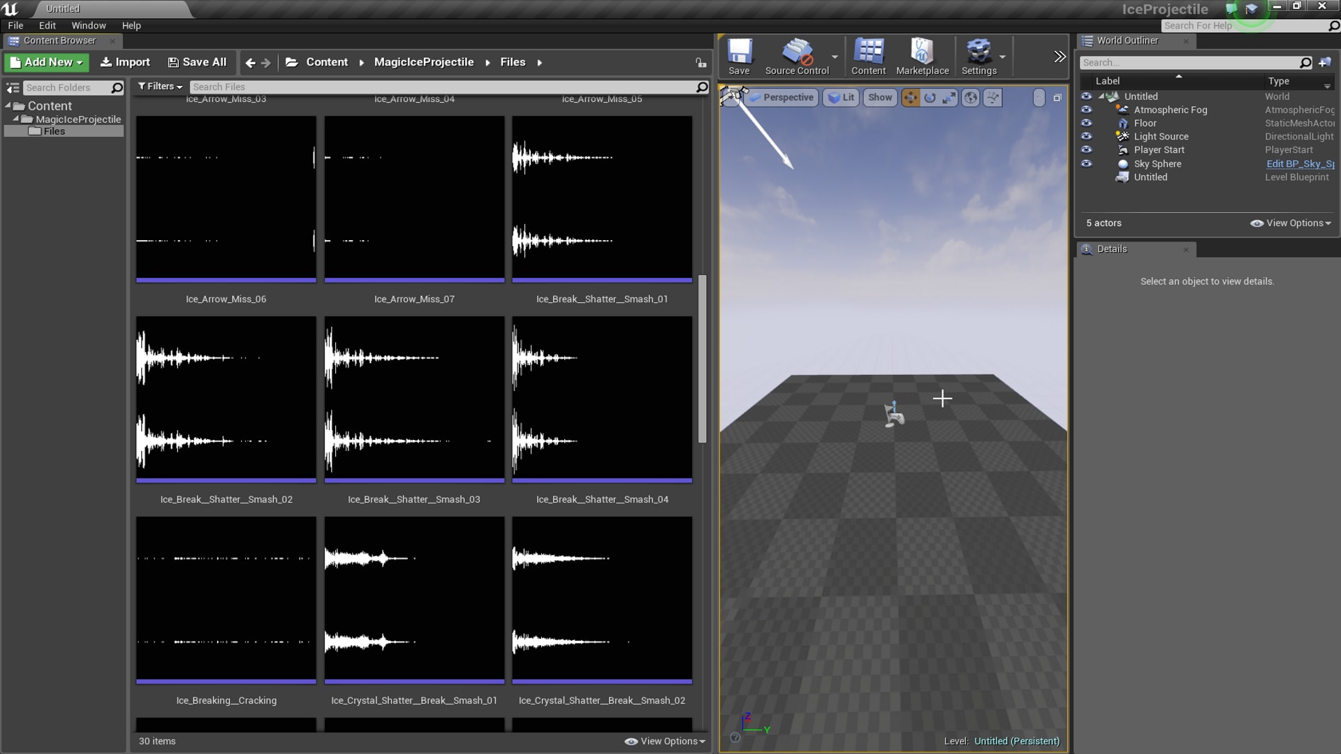 Magic Ice Projectile in Sound Effects - UE Marketplace
