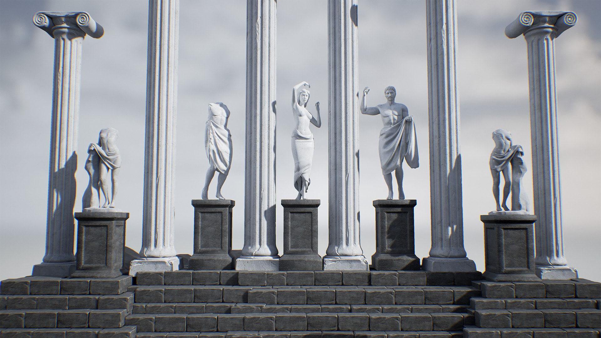 Greek Statue Pack in Props - UE Marketplace