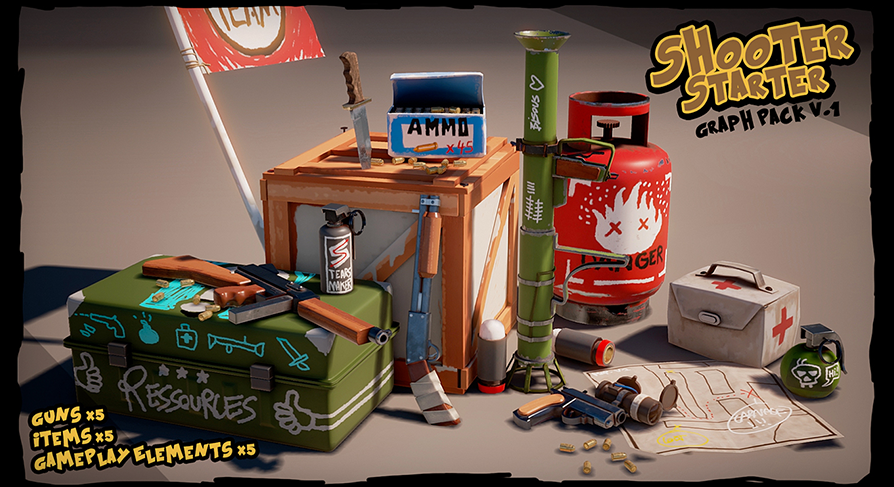 Shooter Starter Graph Pack v1 in Props - UE Marketplace