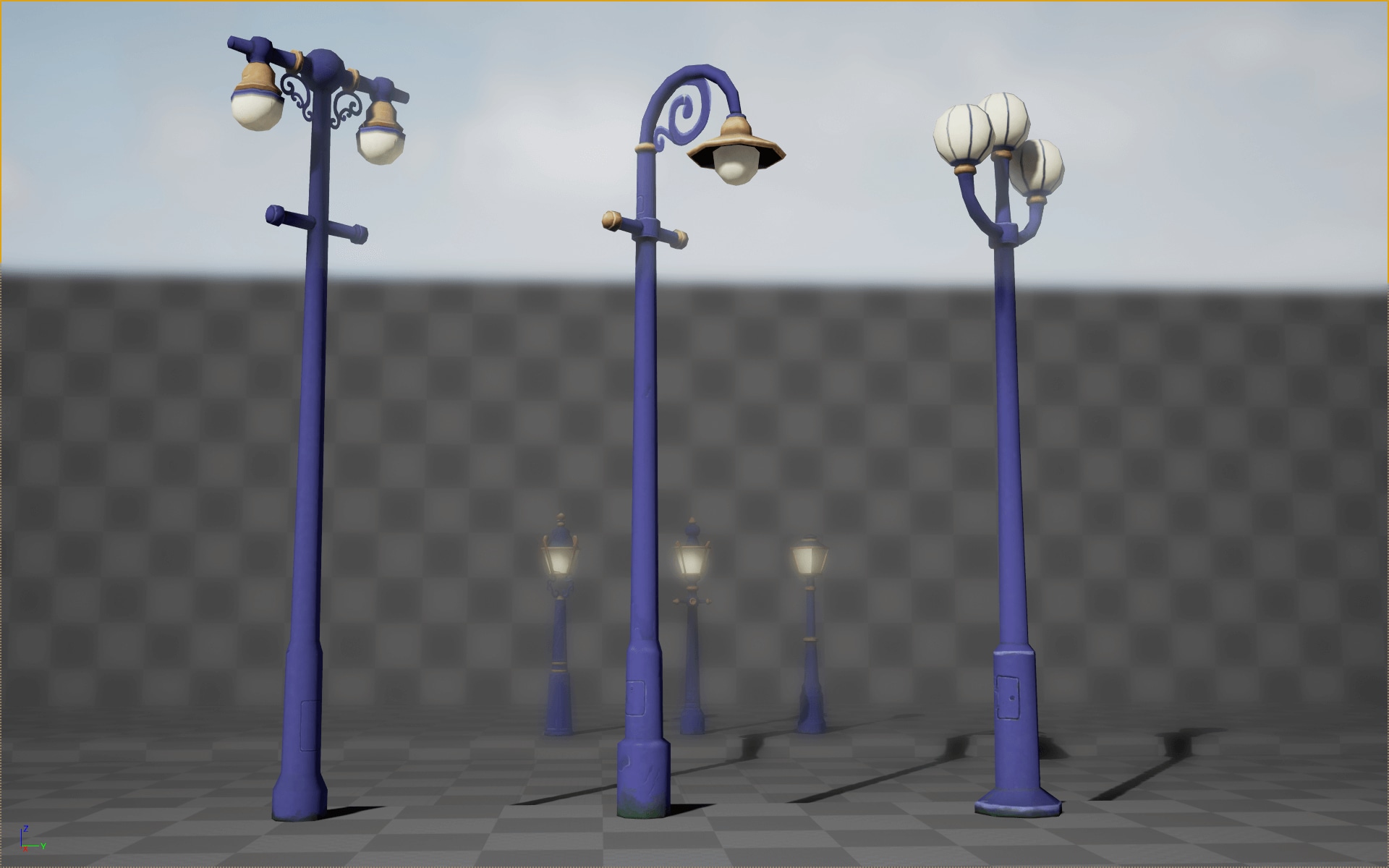 Six Victorian Streetlights in Props - UE Marketplace