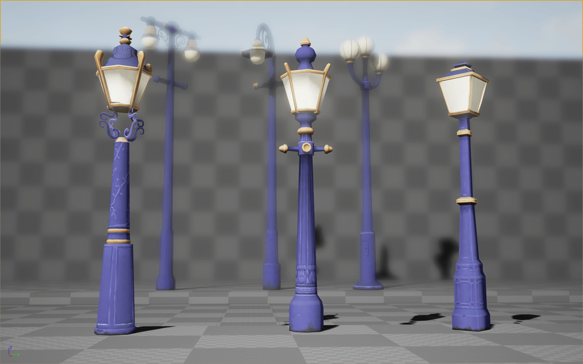 Six Victorian Streetlights in Props - UE Marketplace