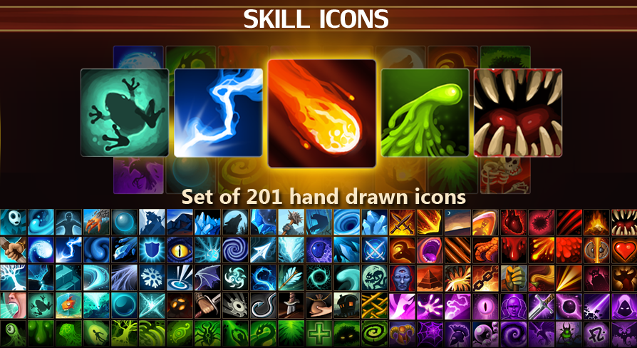 Skill Icon Pack, 카테고리 텍스처 - UE 마켓플레이스