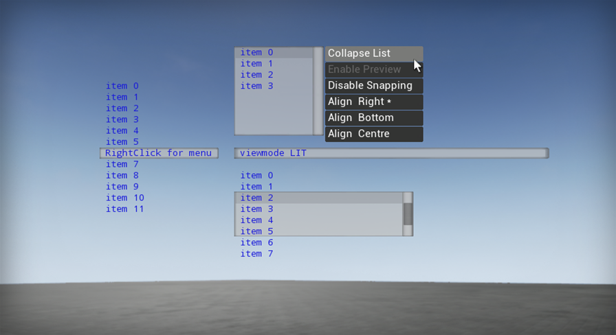 SnapUI - List Box Snapplet in Blueprints - UE Marketplace