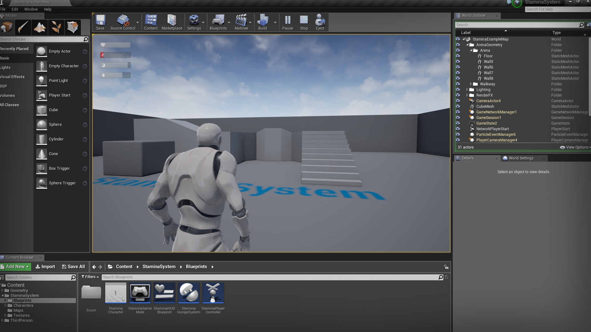 Stamina, Hunger and Thirst System in Blueprints - UE Marketplace