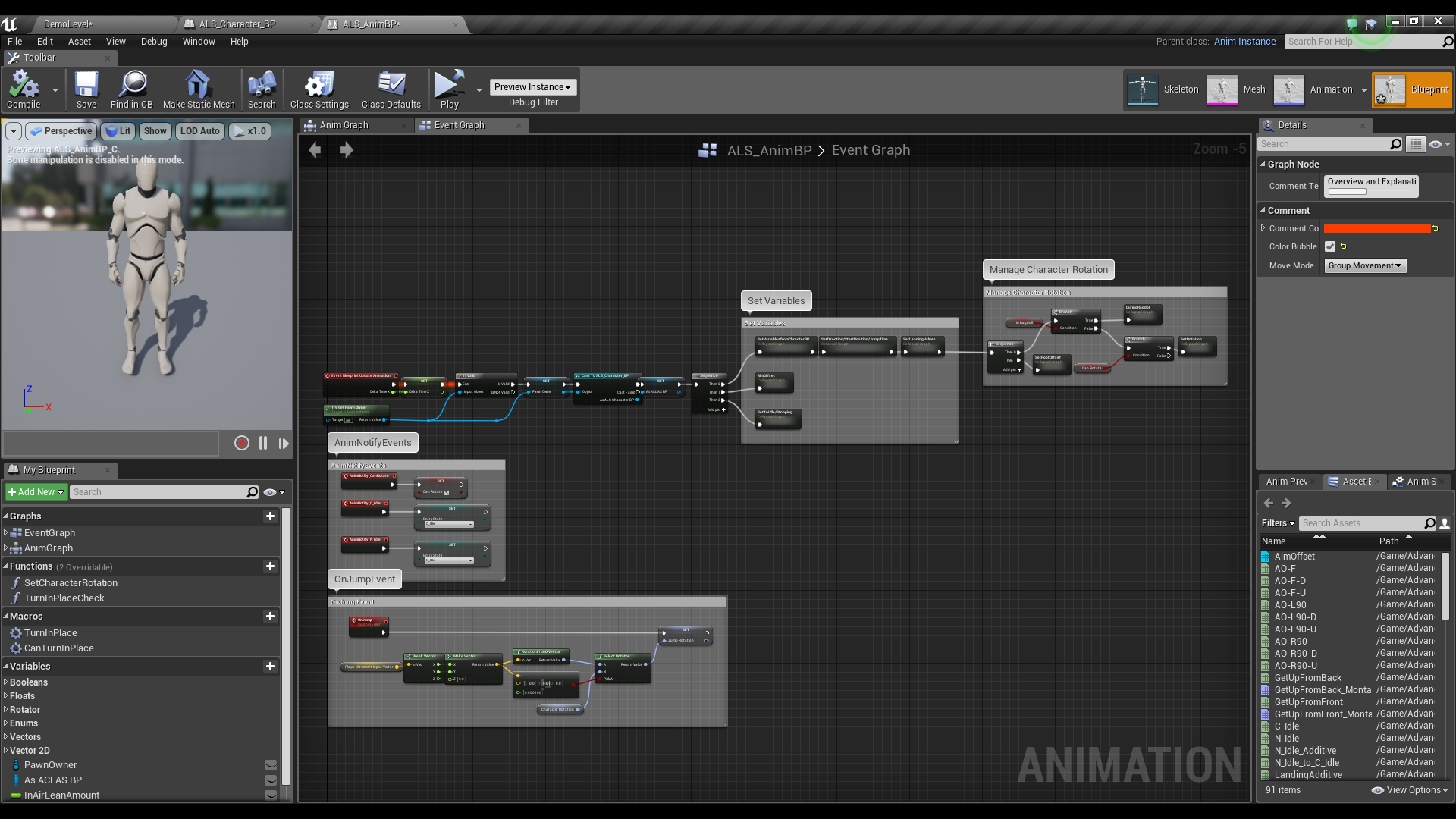 Advanced Locomotion System V1 by LongmireLocomotion in Blueprints - UE4 ...