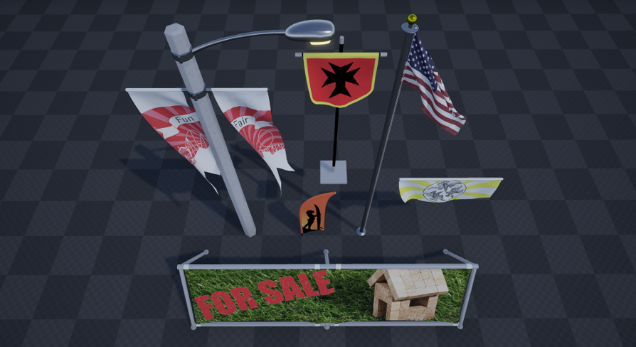 Reactive Banners and Flags in Props - UE Marketplace