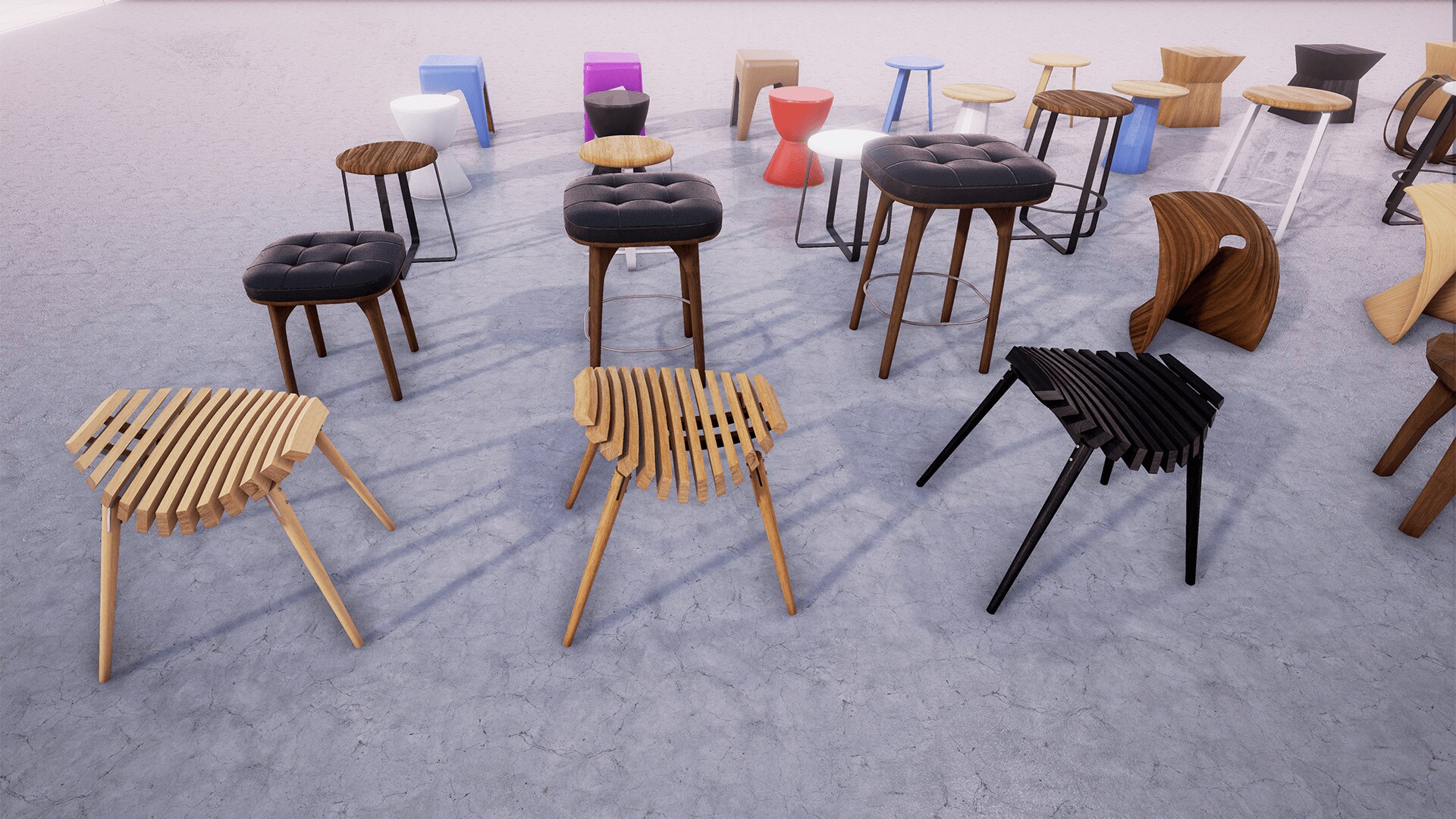Design Stools Pack Vol 1 in Props - UE Marketplace