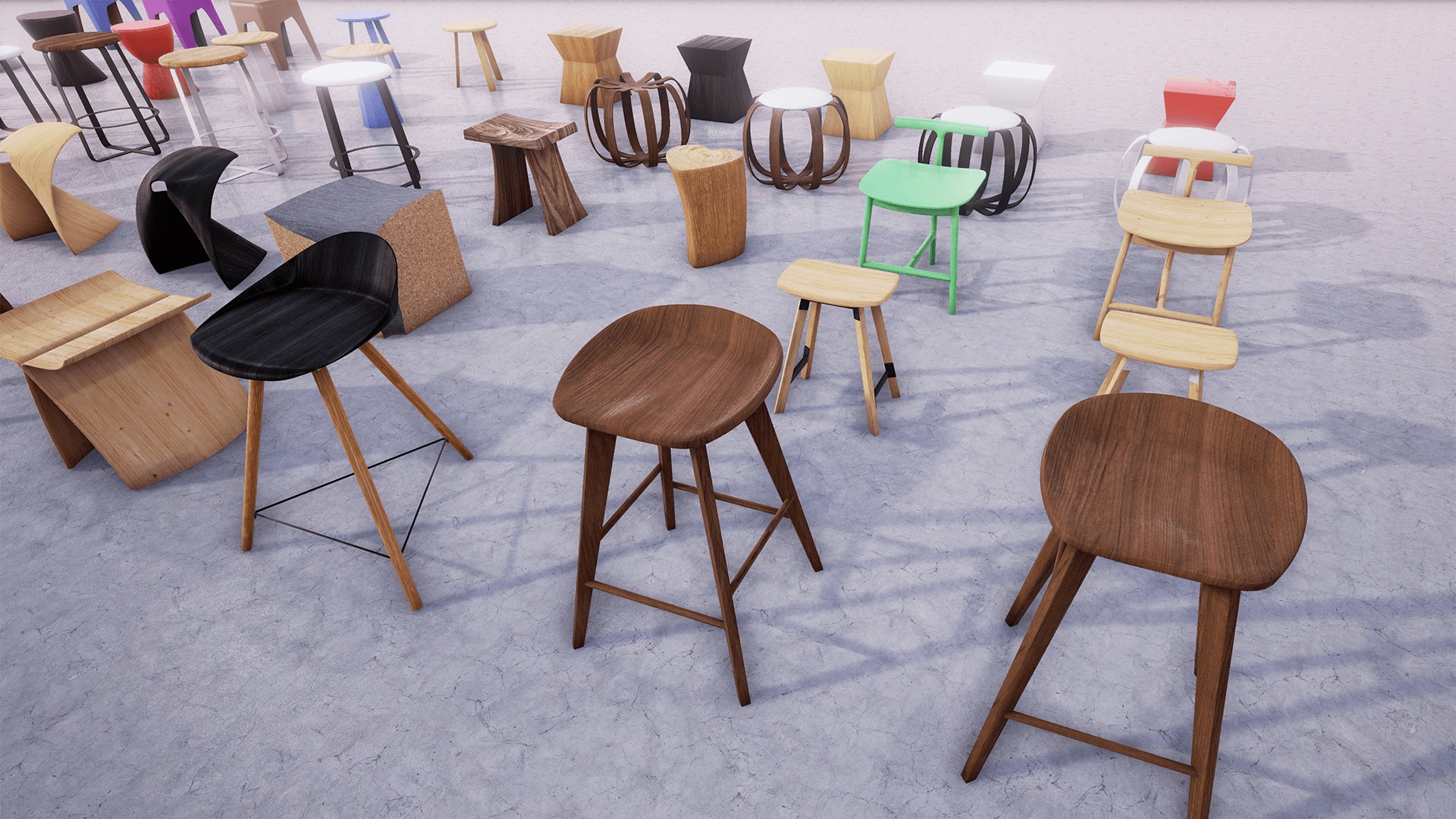 Design Stools Pack Vol 1 in Props - UE Marketplace