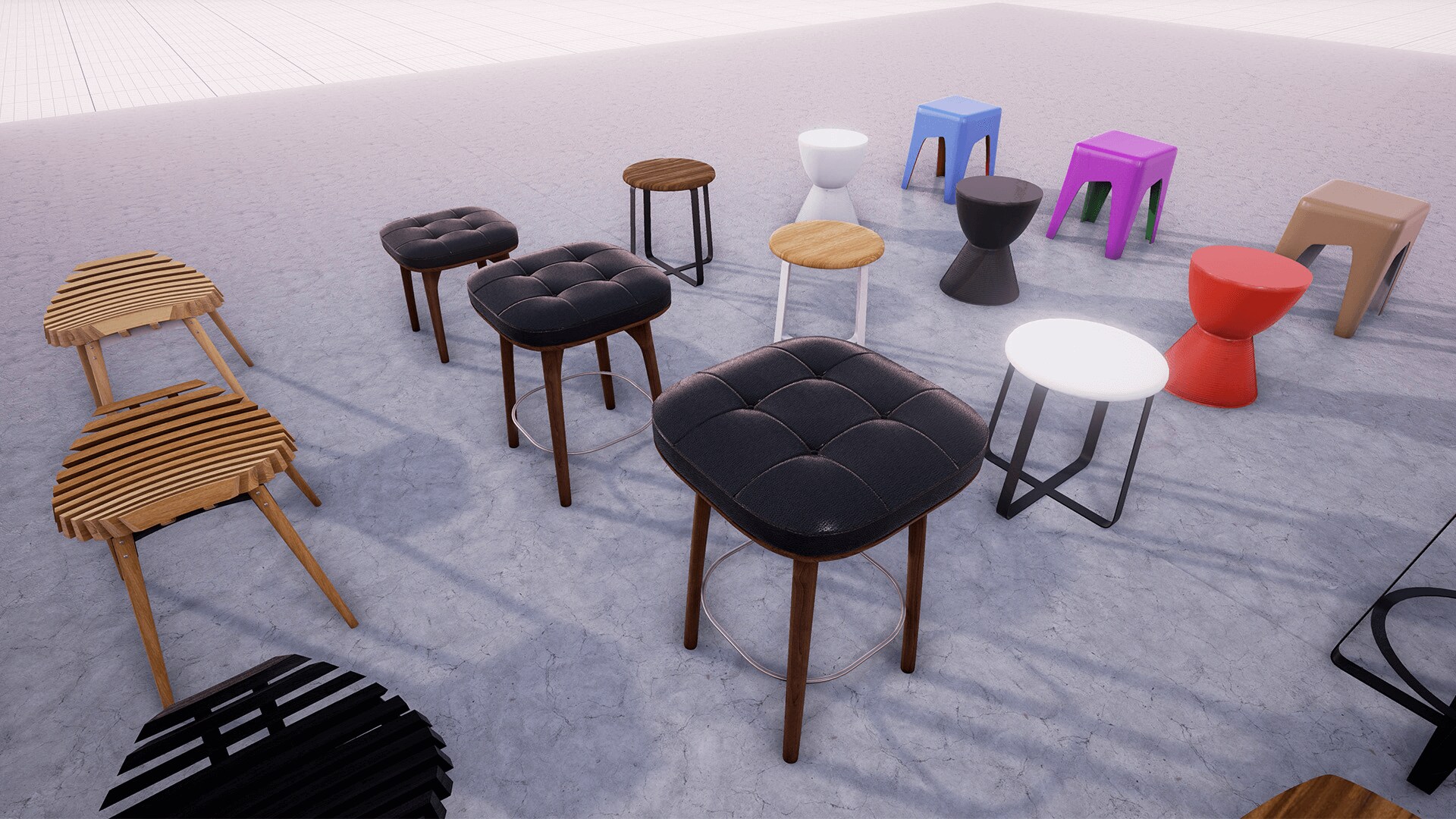 Design Stools Pack Vol 1 in Props - UE Marketplace