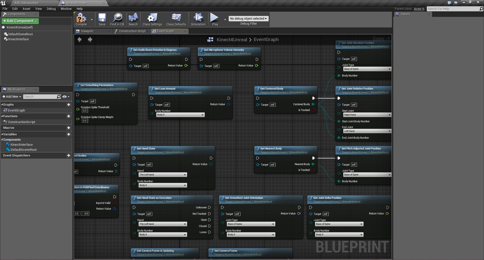 Kinect 4 Unreal Introduction in Blueprints - UE Marketplace
