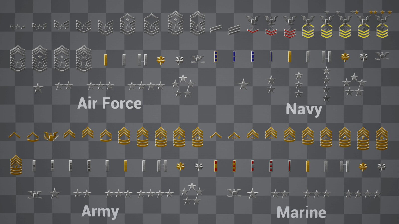 2D Military Insignia Icons in 2D Assets - UE Marketplace