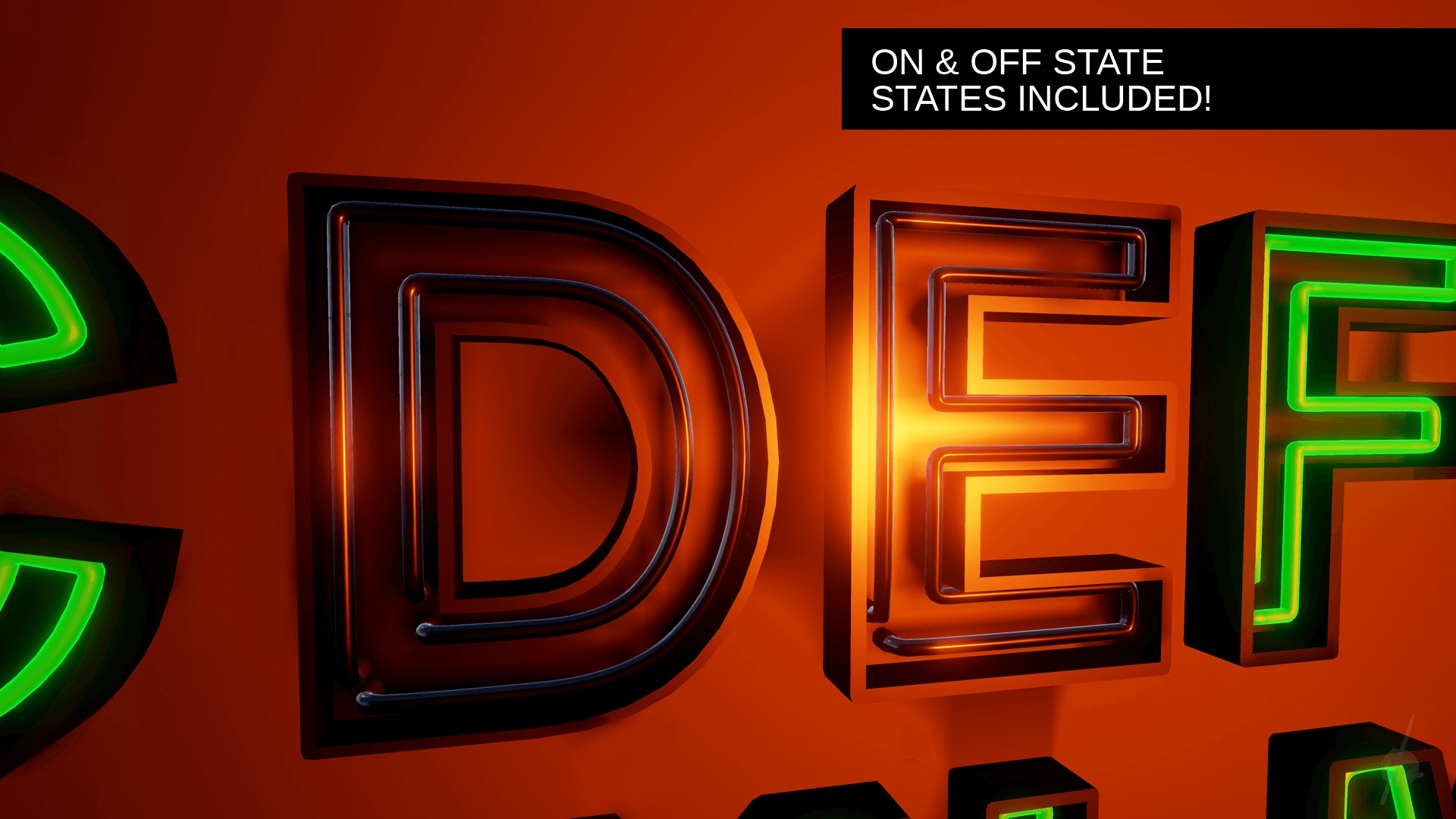 Customizable Neon Sign Pack：プロップ・小物 - UE マーケットプレイス