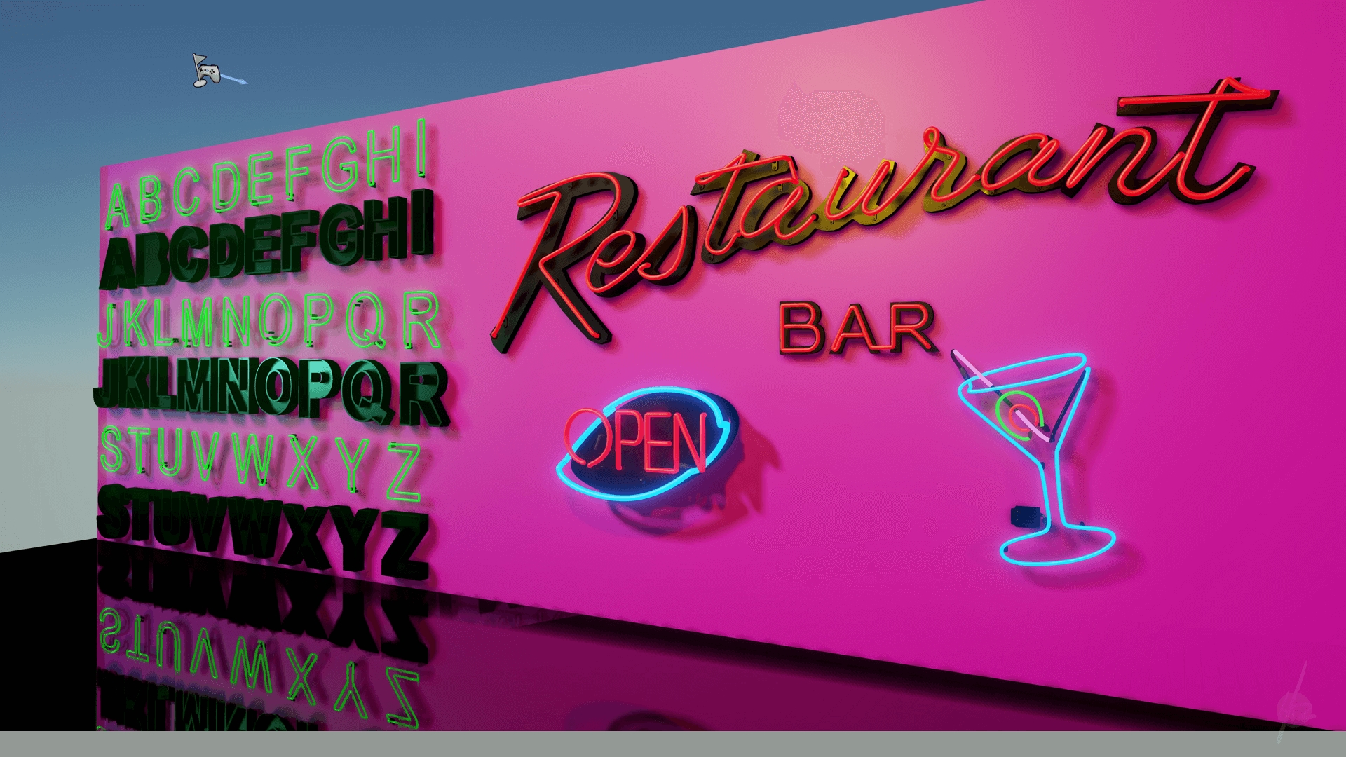 Customizable Neon Sign Pack：プロップ・小物 - UE マーケットプレイス