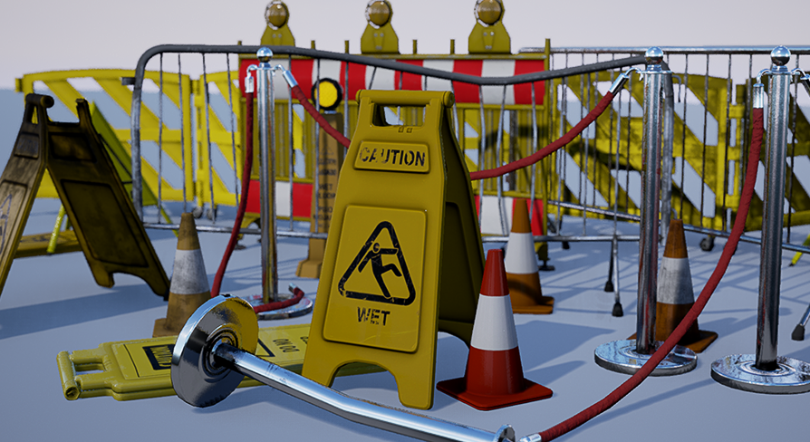 Signs and Barriers in Props - UE Marketplace