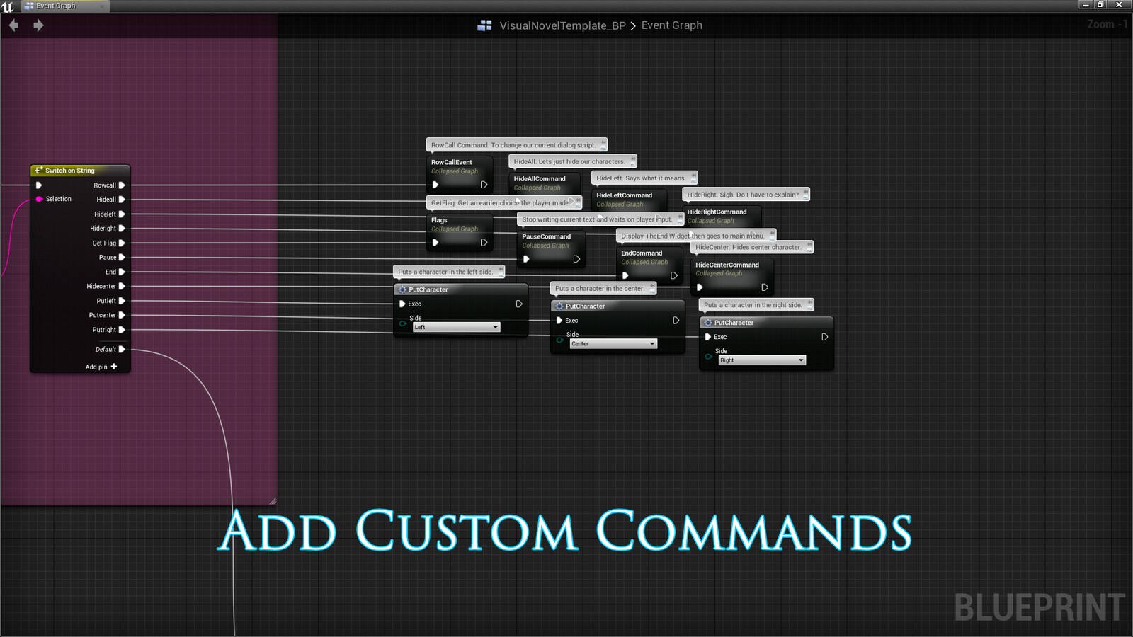 Visual Novel Template in Blueprints - UE Marketplace