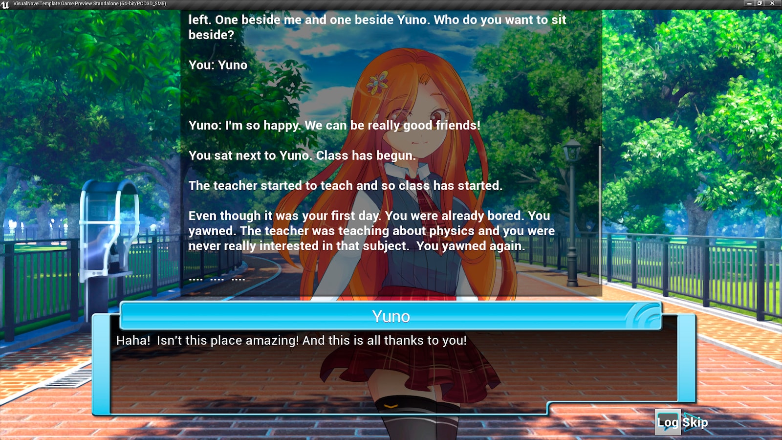 Visual Novel Template in Blueprints - UE Marketplace