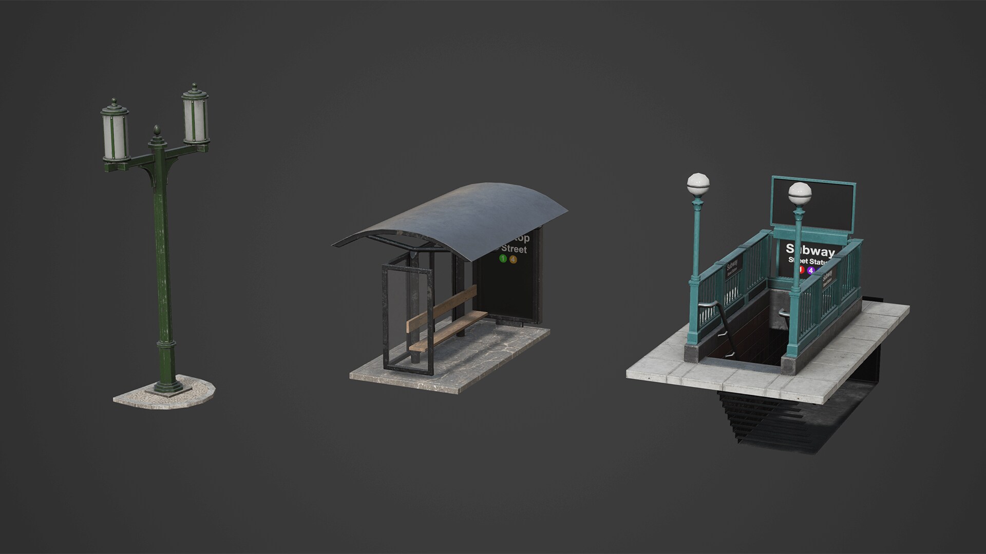 Street Props Pack, 카테고리 소품 - UE 마켓플레이스