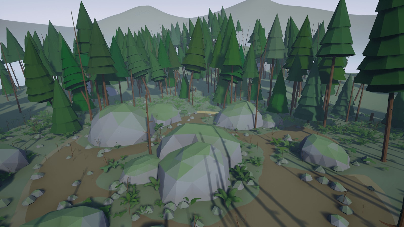 Stylized Low Poly Pine Forest in Environments - UE Marketplace